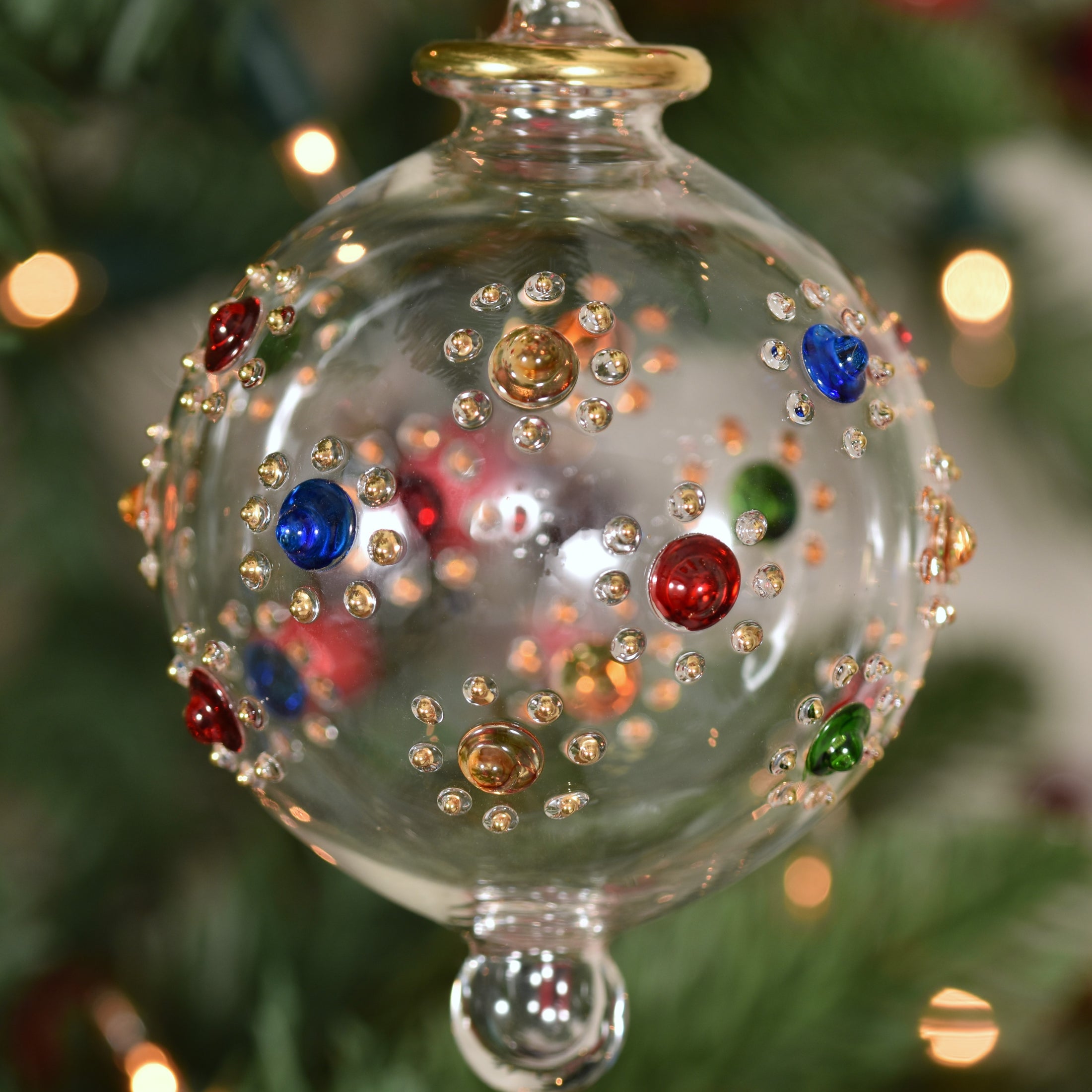 Flower Egyptian Glass Bauble - Multi - Large – Rural Urban